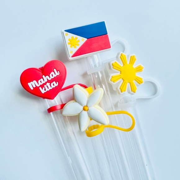 Dining | 4 Filipino Philippines Mahal Kita Sampaguita Flag Star Straw ...